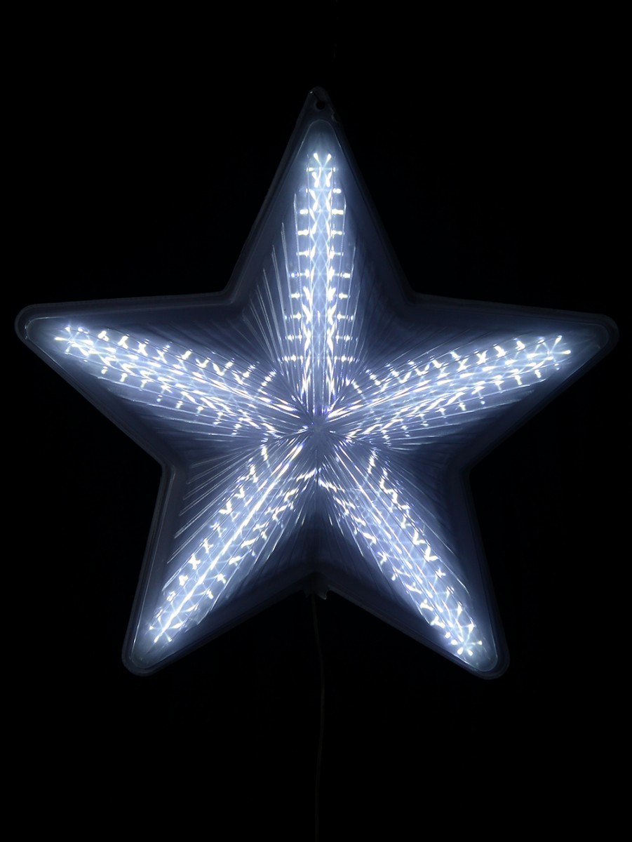 Cool White LED Five Point 3D Digital Star Display - 50cm | Christmas ...