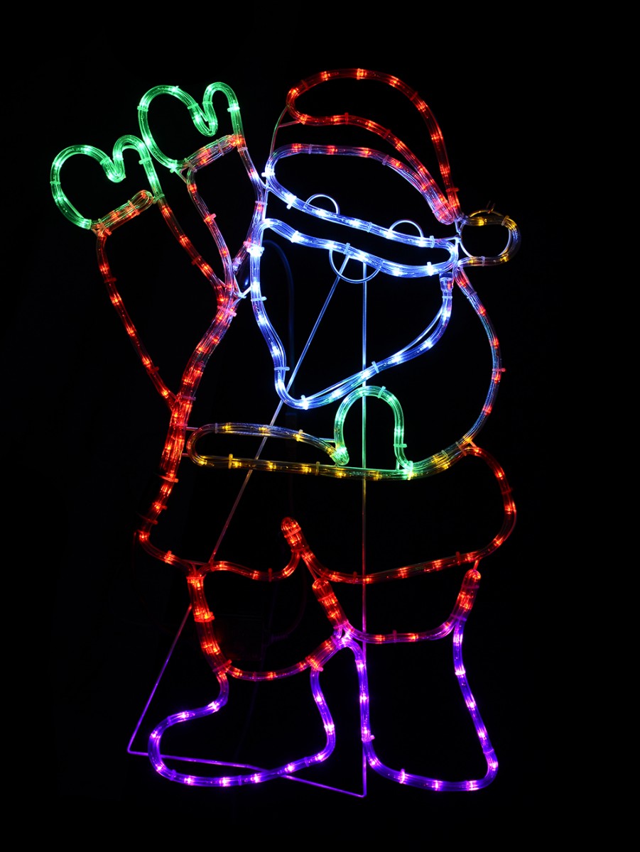 Santa Waving LED Rope Light Silhouette - 87cm | Product Archive | Buy ...
