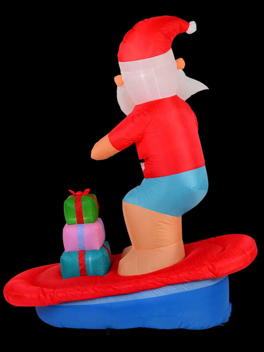 Surfs Up Santa On Surfboard Illuminated Christmas Inflatable Display ...